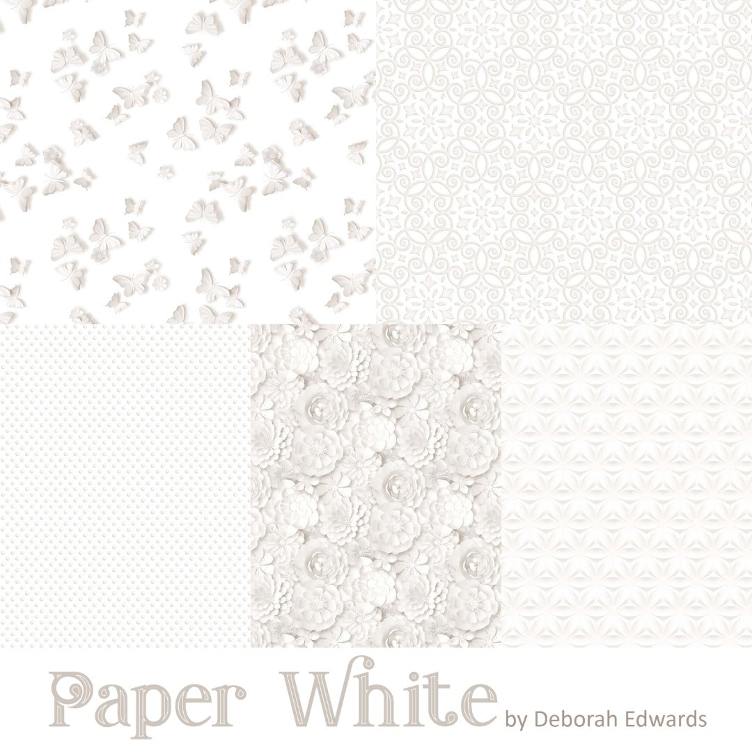 Paper White by Deborah Edwards for Northcott Studio – Fabric Garden